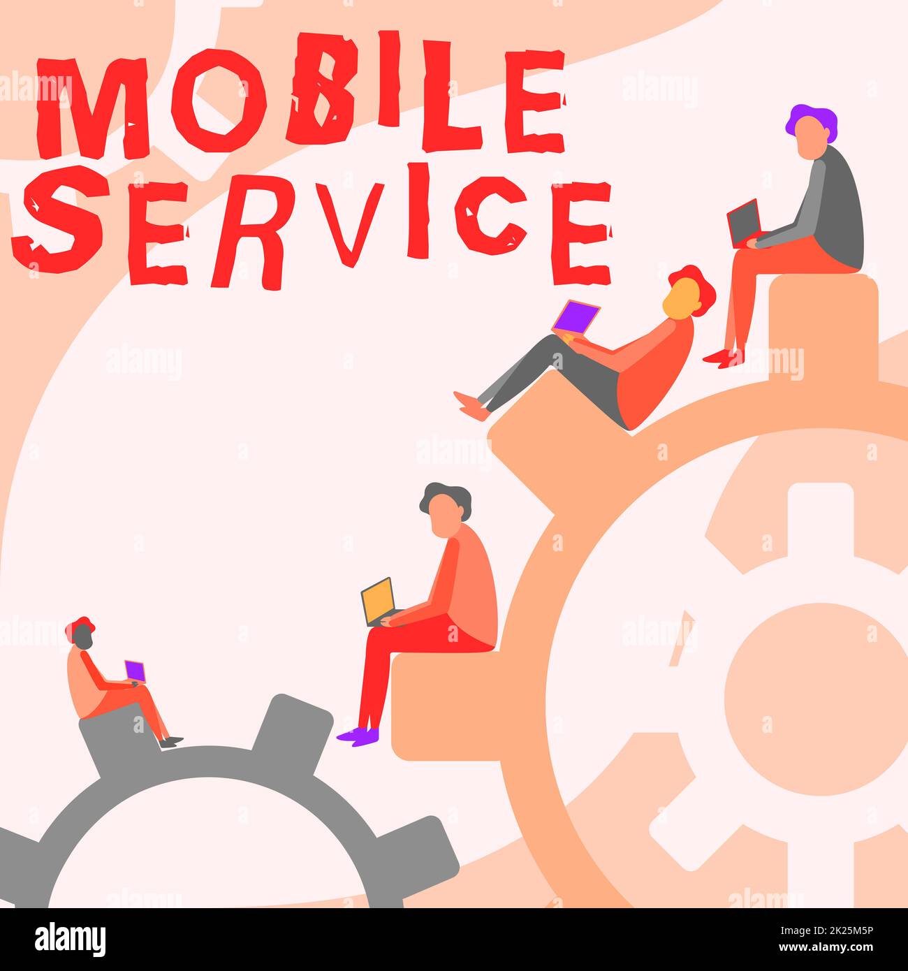 Handwriting Text Mobile Service Internet Concept Radio Communication