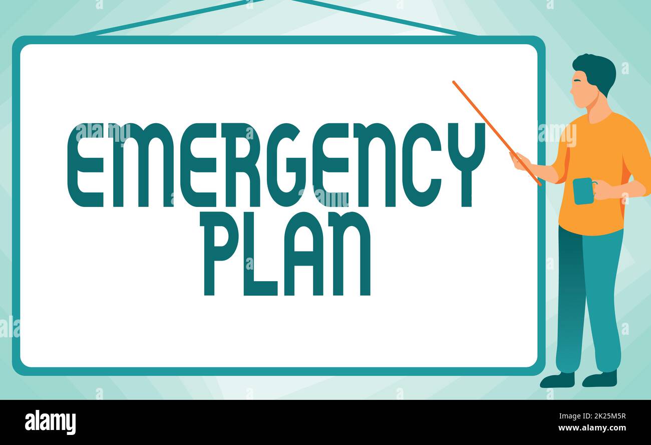 Writing displaying text Emergency Plan. Word Written on Procedures for ...