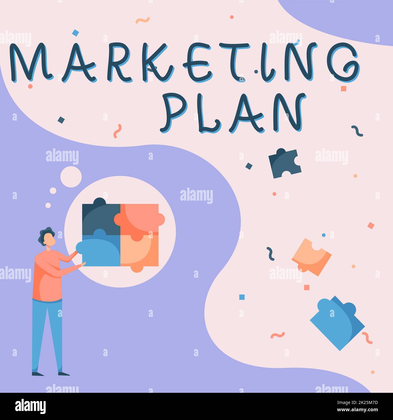 Text caption presenting Marketing Plan. Concept meaning Comprehensive ...