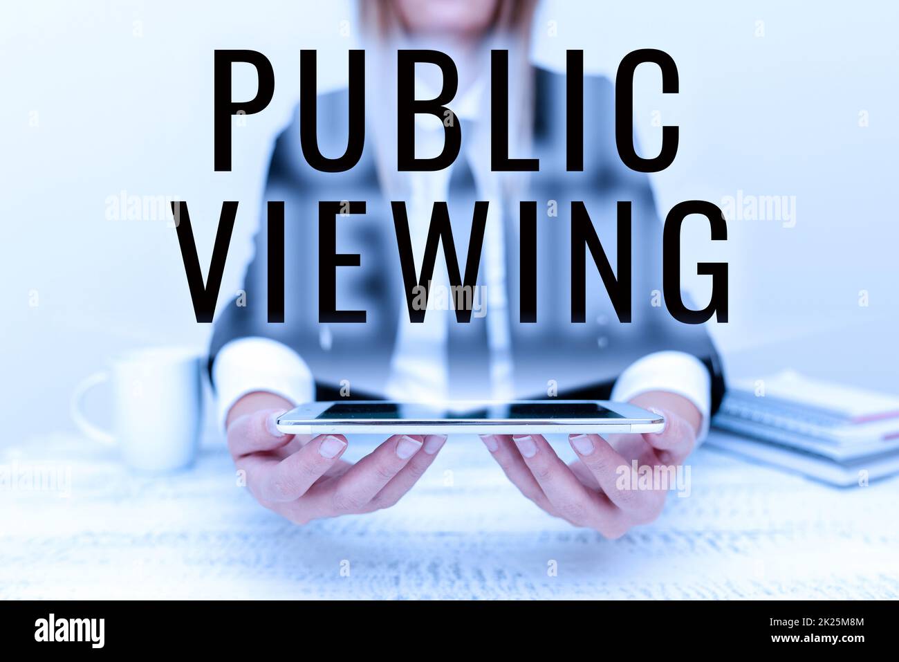 Sign displaying Public Viewing. Business approach Able to be seen or ...