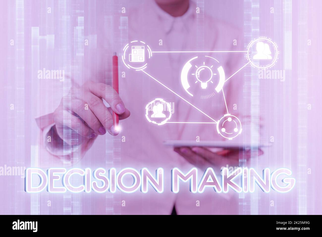 Conceptual caption Decision Making. Business concept The act of ...