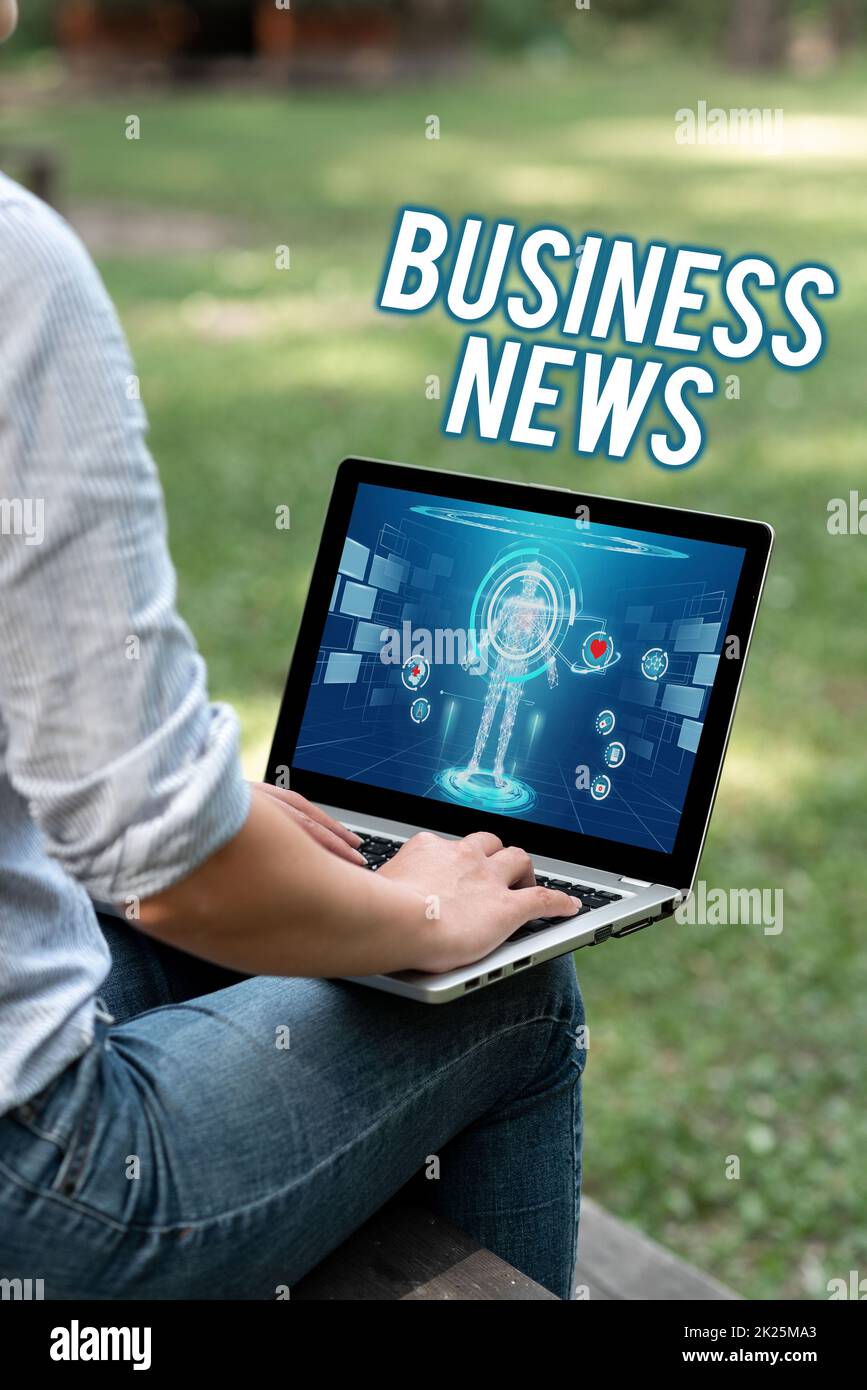Text caption presenting Business News. Conceptual photo Commercial ...