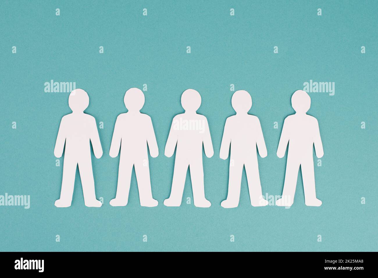 Group of people, equal men, social distancing, community of humans ...