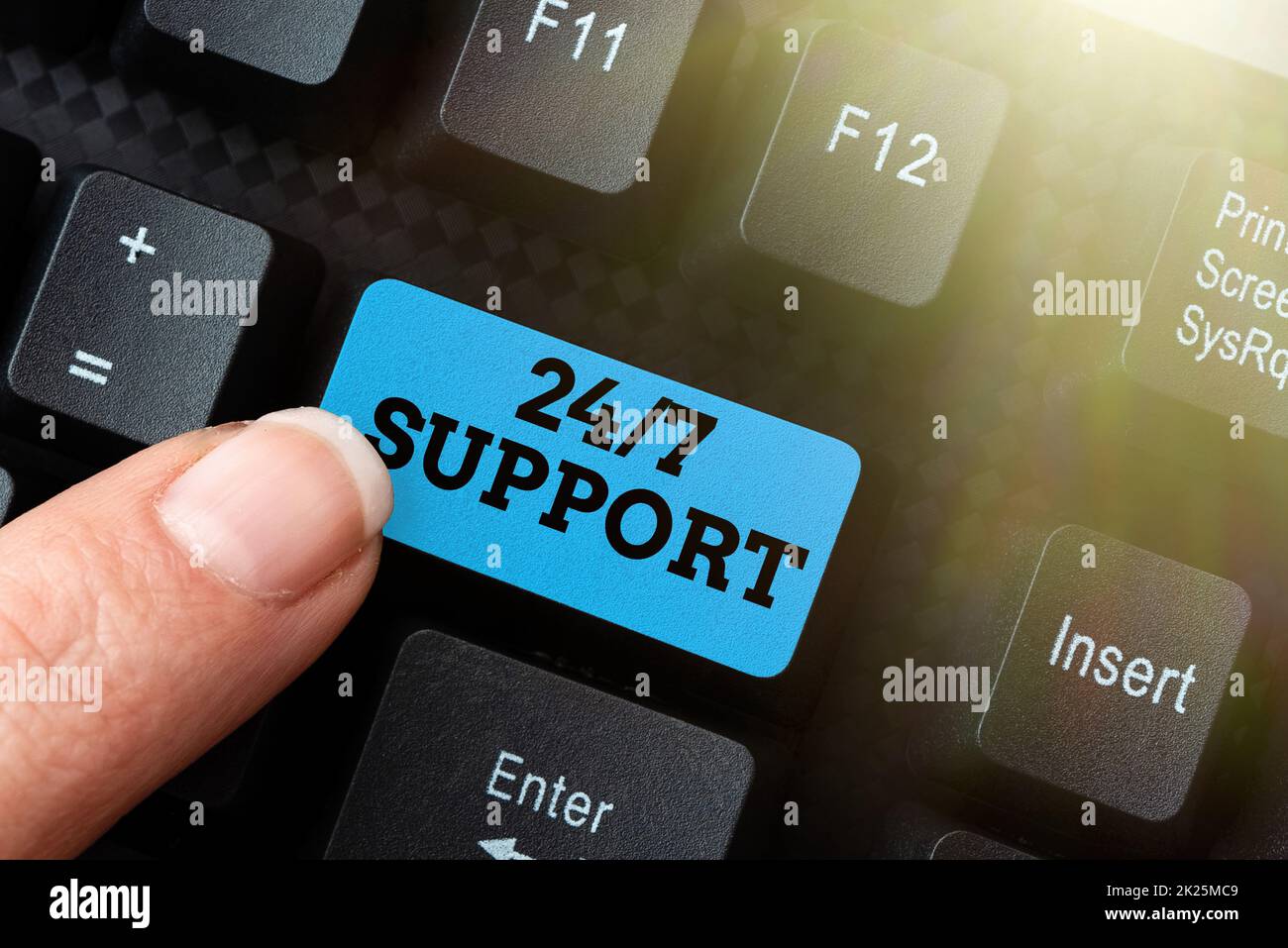 Hand writing sign 24 Or 7 Support. Internet Concept Giving assistance ...