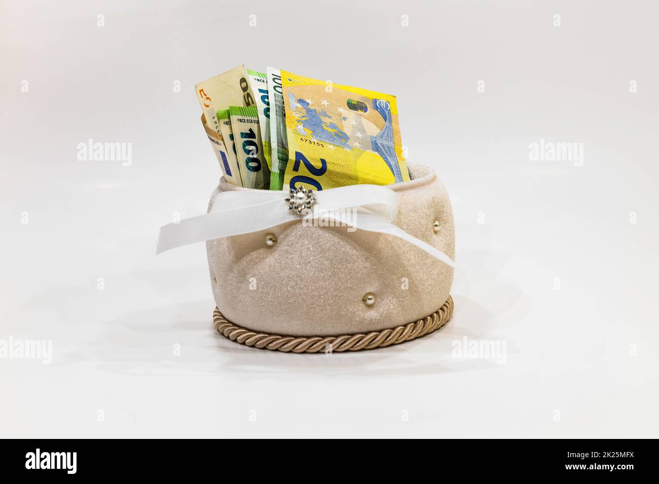 euro money banknotes in the gift box Stock Photo - Alamy