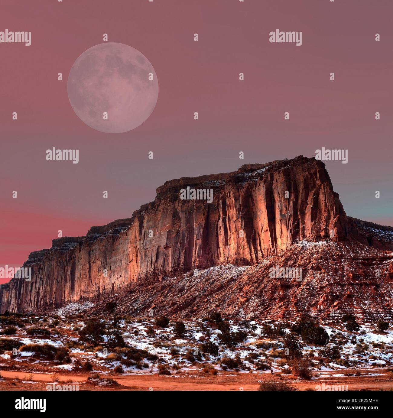 Panorama with full moon hi-res stock photography and images - Alamy