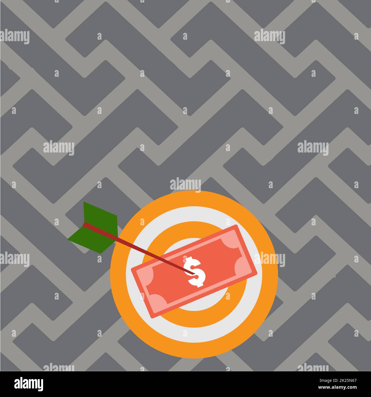 Currency Pinned Through Target By Arrow Describing Financial Planning ...