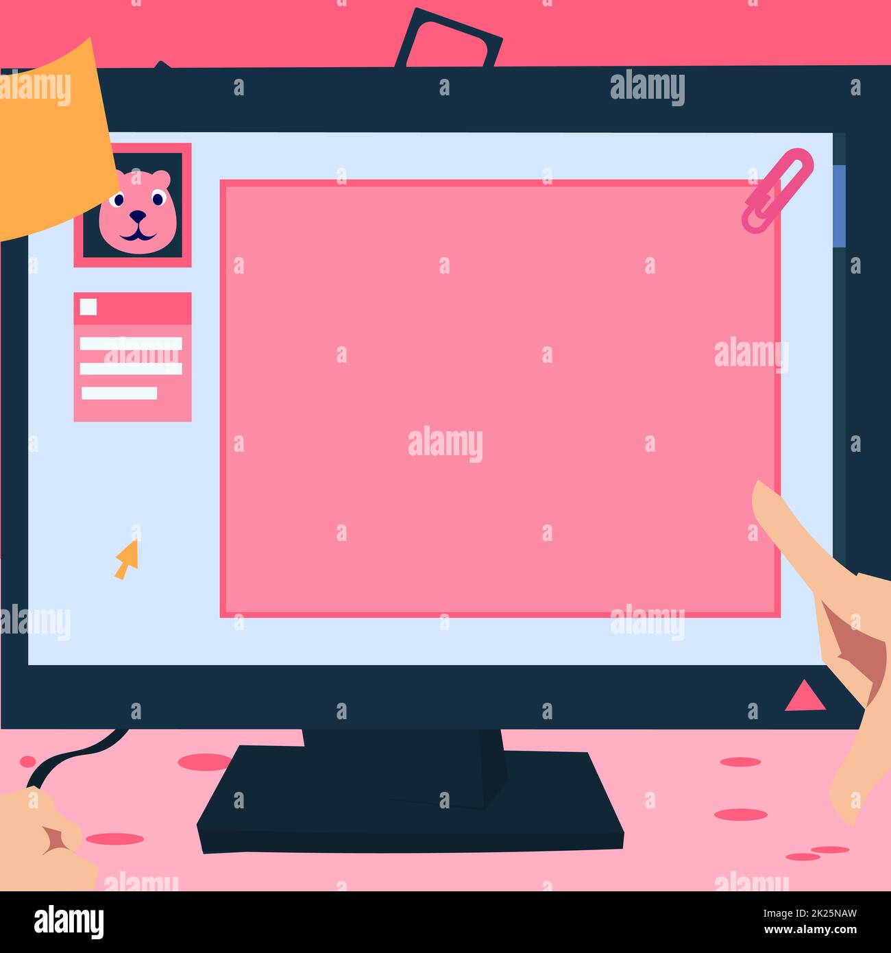 Hand Touching Screen Of Desktop Inside Web Browser Showing Recent ...