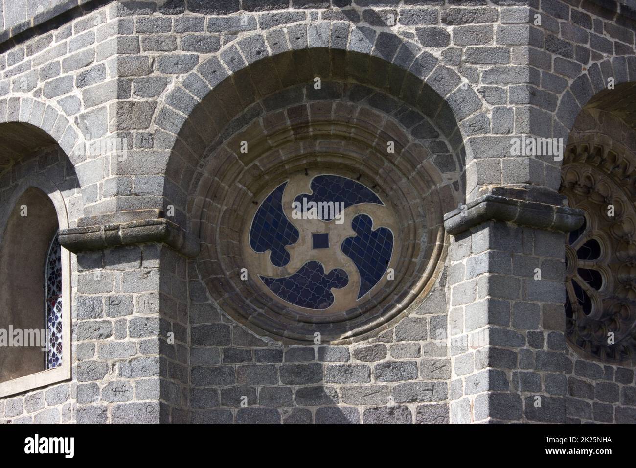 Windows of Basilica of St. Procopius in Trebic Stock Photo - Alamy