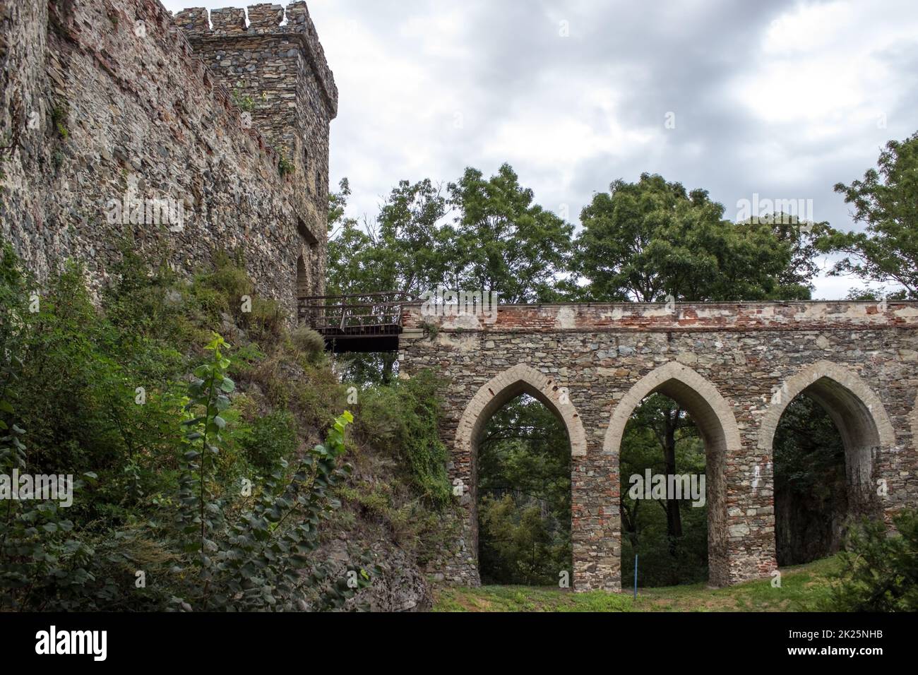 Entrance to the castle Bitov in the Czech Republic Stock Photo - Alamy