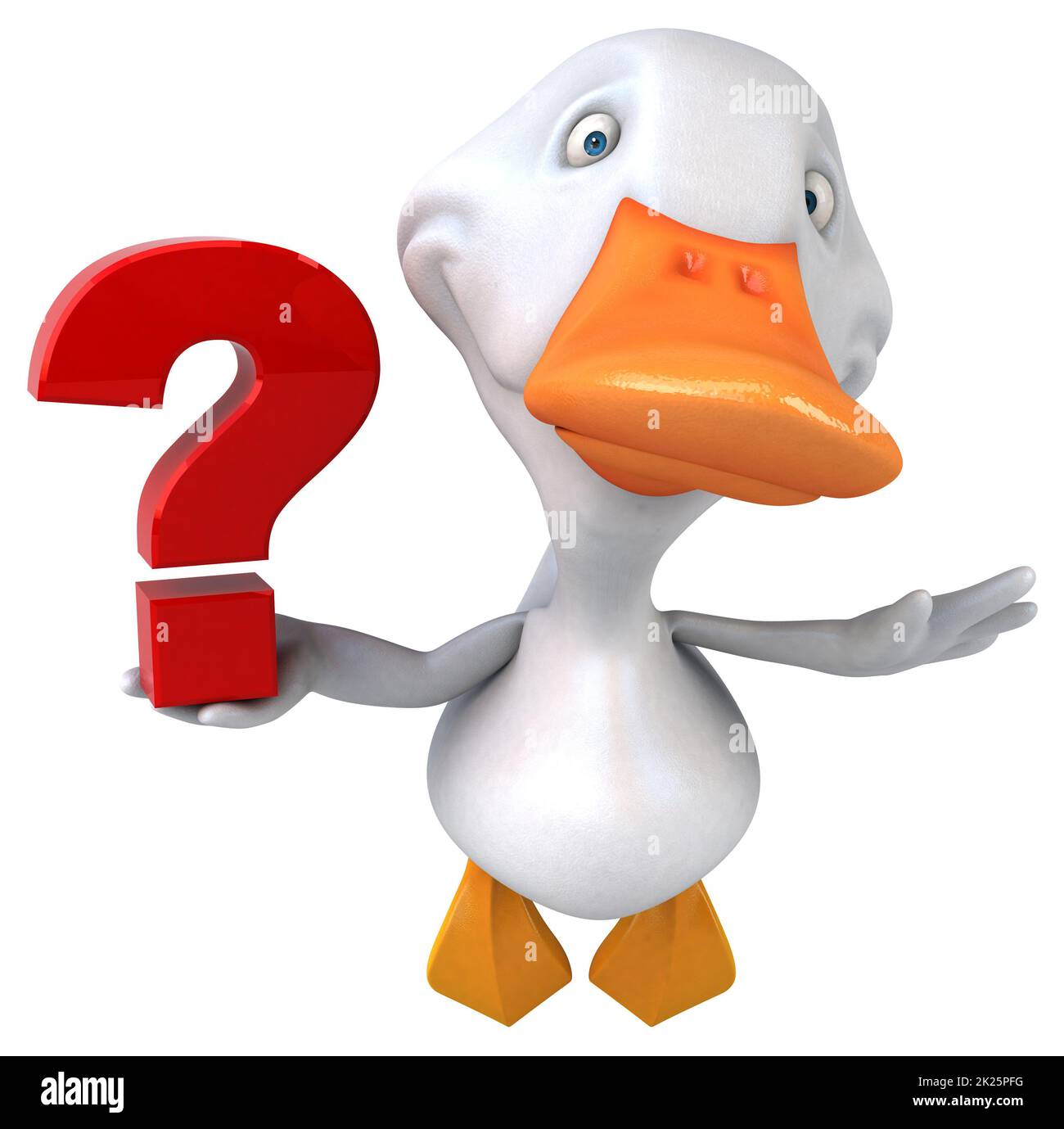 Fun duck - 3D Illustration Stock Photo - Alamy