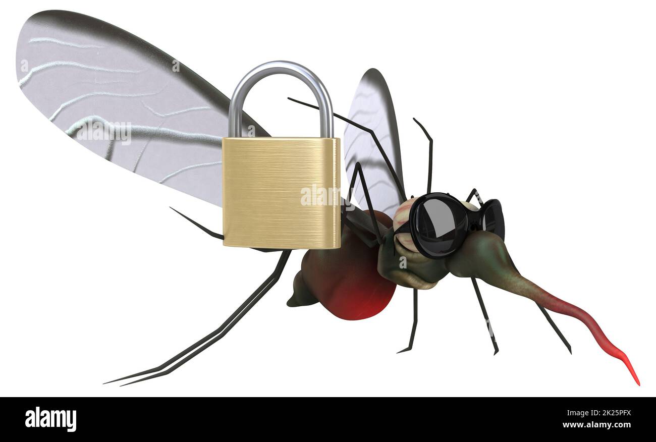 Mosquito - 3D Illustration Stock Photo - Alamy
