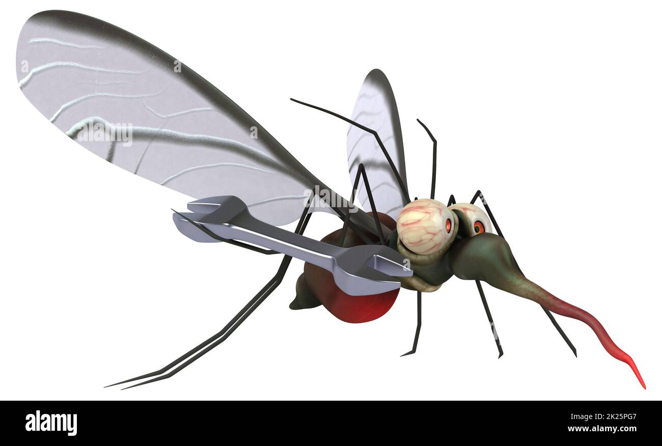 Mosquito - 3D Illustration Stock Photo - Alamy