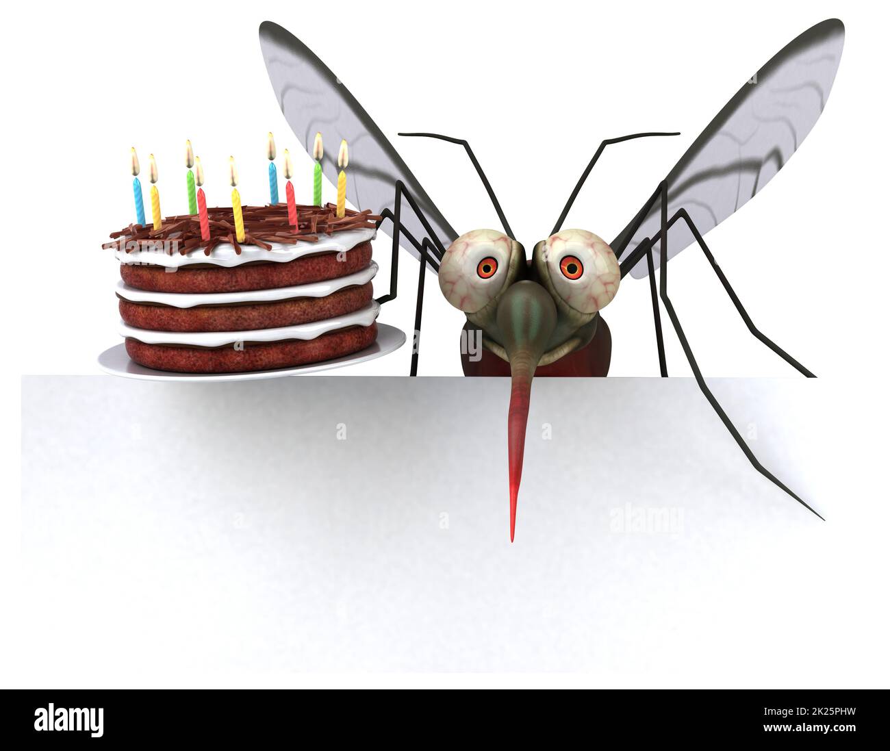 Mosquito - 3D Illustration Stock Photo - Alamy