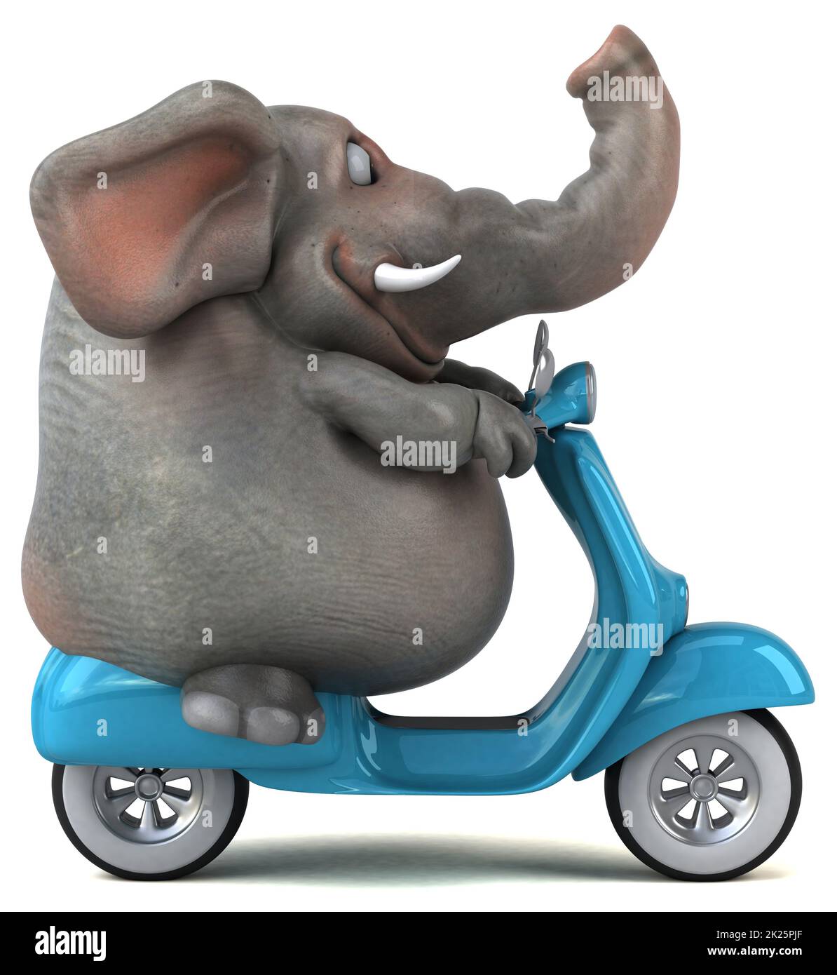 Fun elephant - 3D Illustration Stock Photo - Alamy
