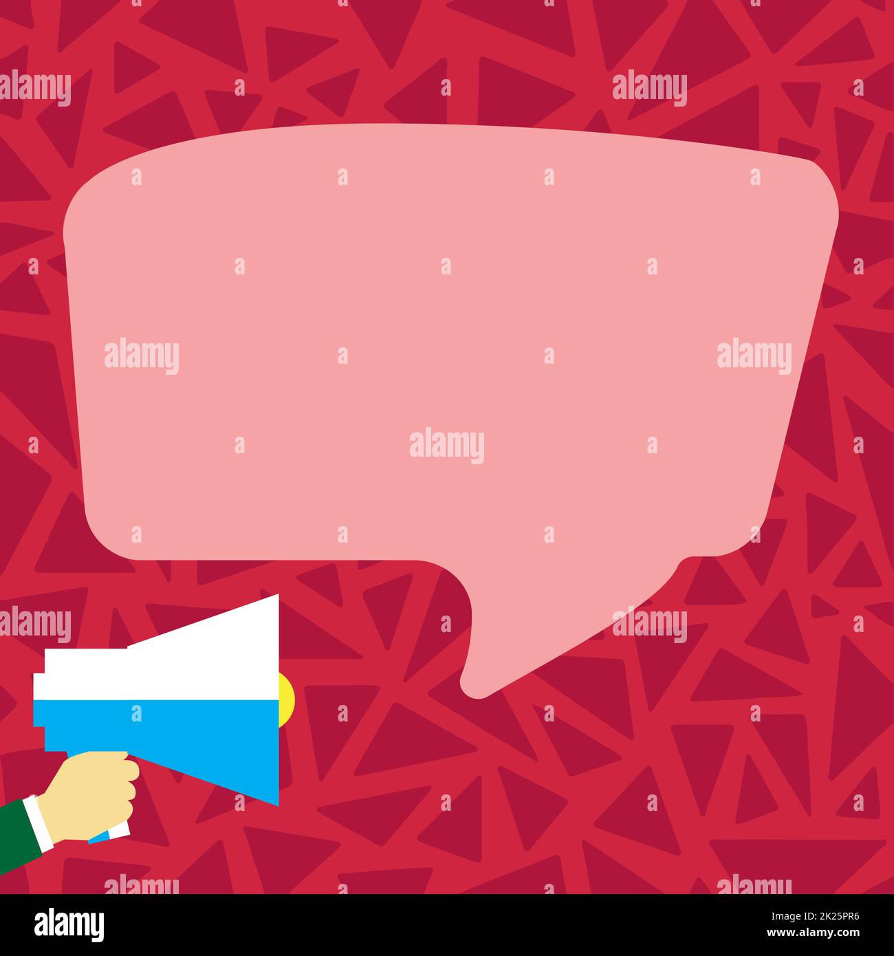 Loud Megaphone Making New Wonderful Announcement To The Public. Strong ...