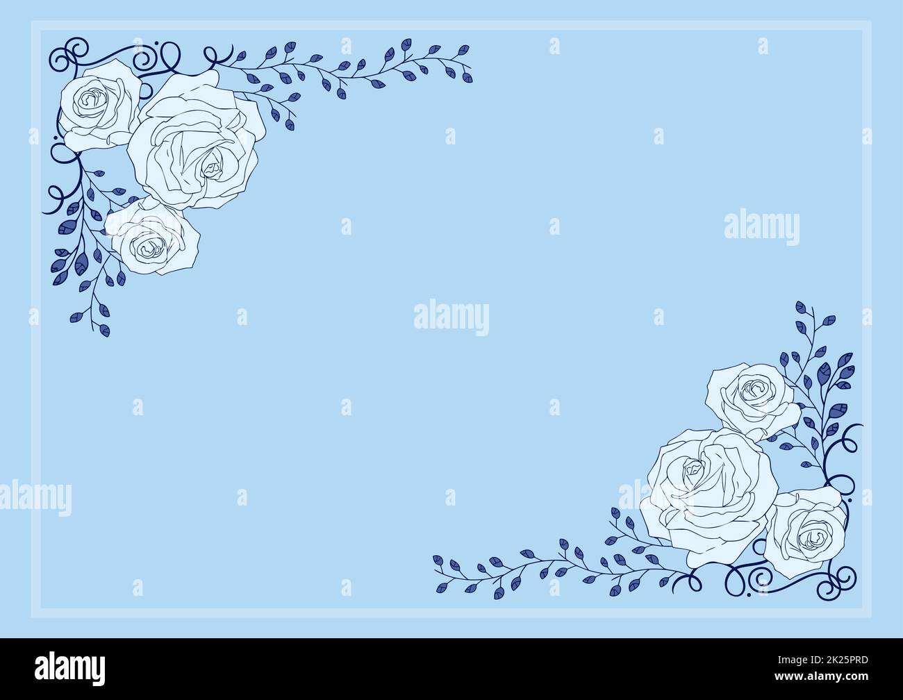 Blank Frame Decorated With Colorful Flowers And Foliage Arranged ...