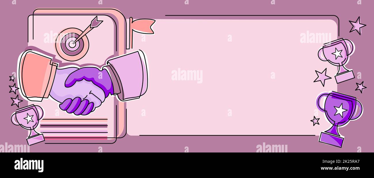 Hands Shaking Signing Contract Unlocking New Futuristic Technologies ...