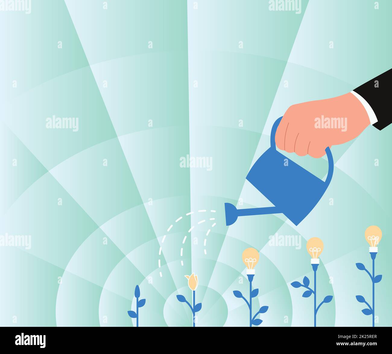 Hand Holding Water Can Watering Plants Growing Newest Project Ideas Ensuring Success. Palms ...