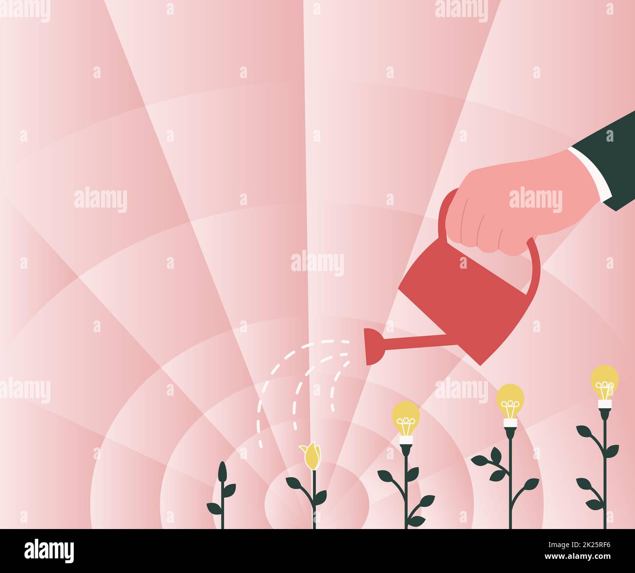 Hand Holding Water Can Watering Plants Growing Newest Project Ideas Ensuring Success. Palms ...