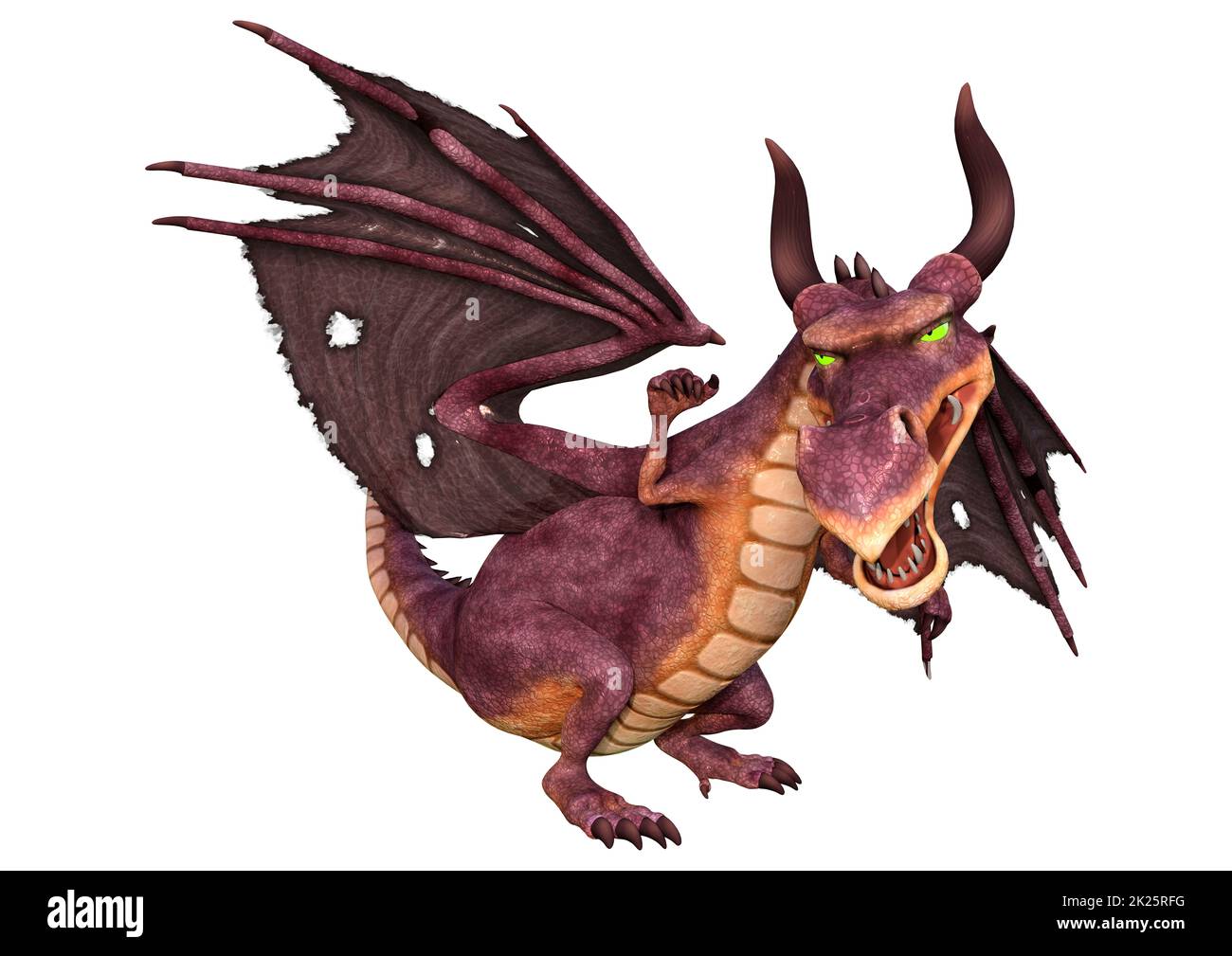 3D Rendering Fairy Tale Dragon on White Stock Photo - Alamy