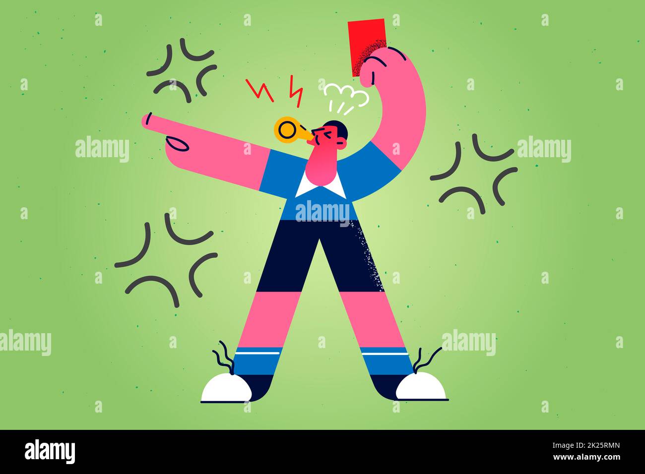 Football referee show red card on field Stock Photo - Alamy