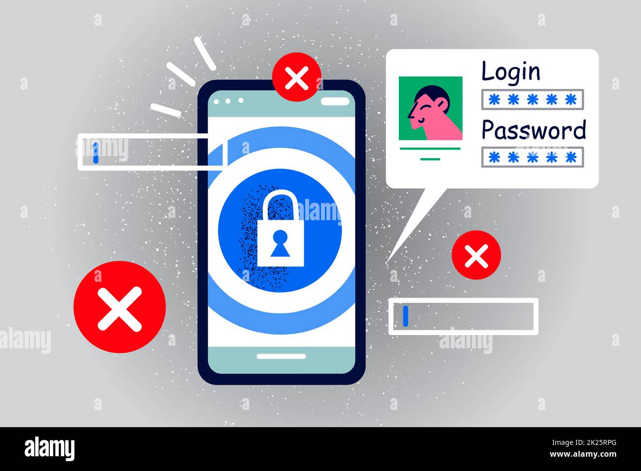 Smartphone log in and password on screen Stock Photo - Alamy