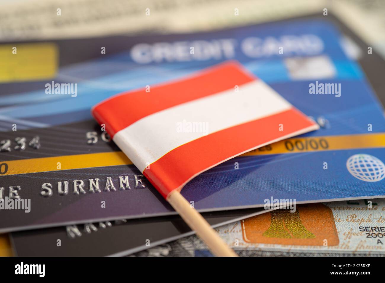 Austria flag on credit card. Finance development, Banking Account ...