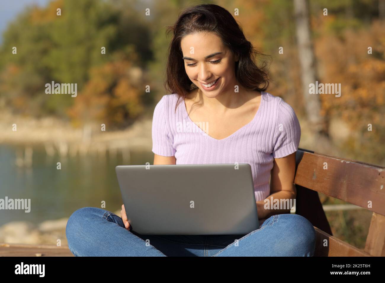 Laptop and nature hi-res stock photography and images - Alamy
