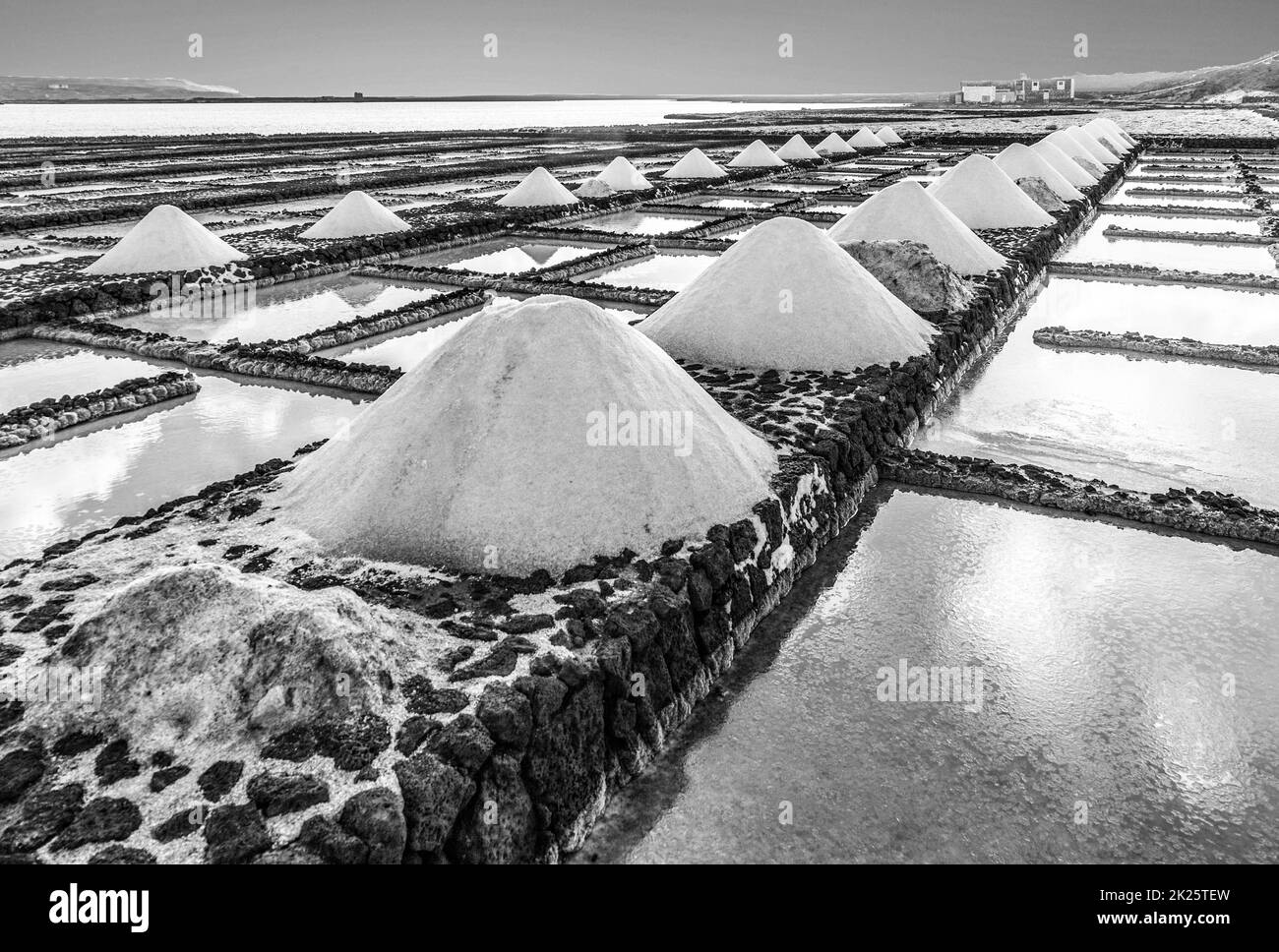 Salt refinery, Saline from Janubio, Lanzarote, Spain Stock Photo - Alamy