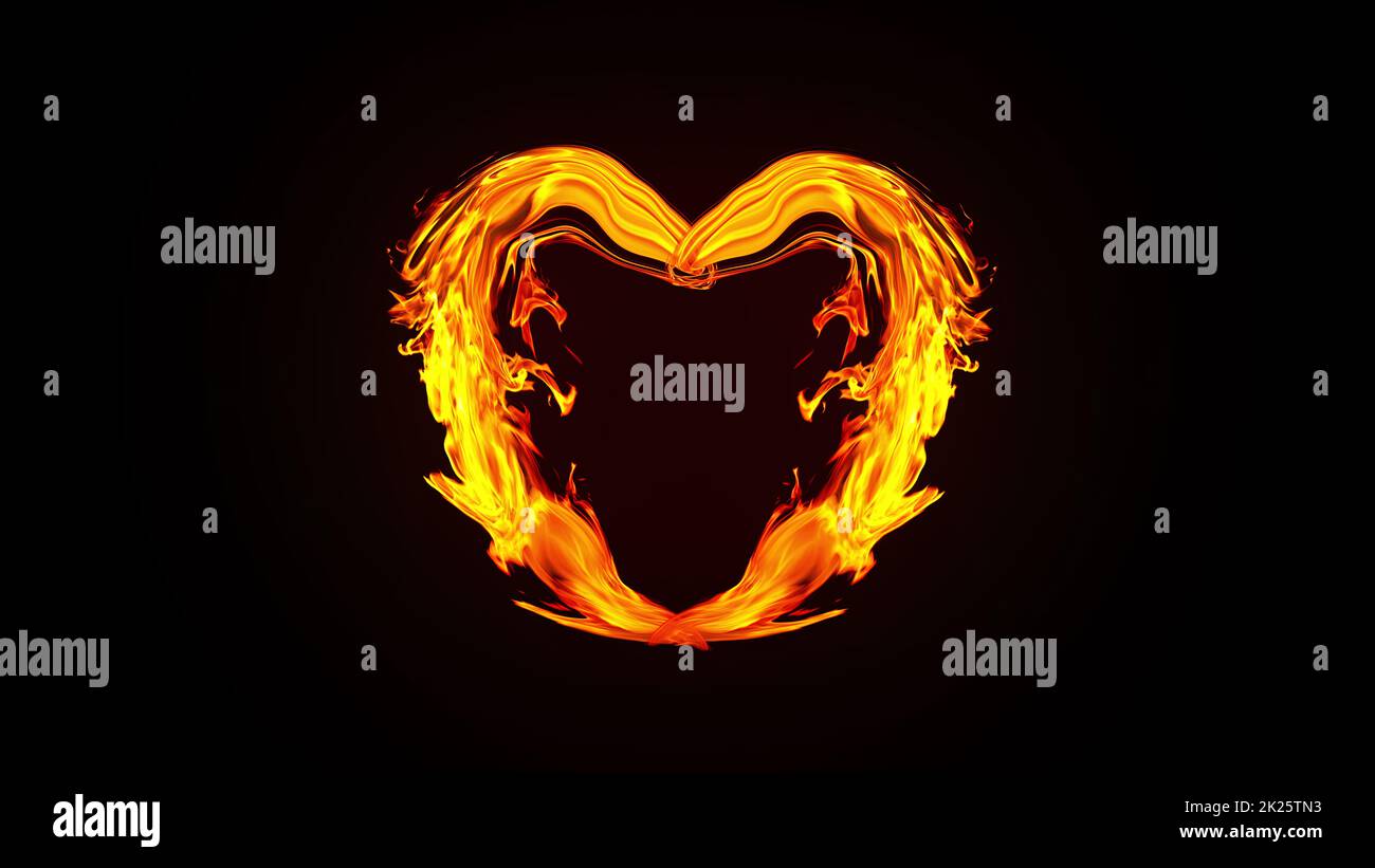 Fiery heart hi-res stock photography and images - Alamy