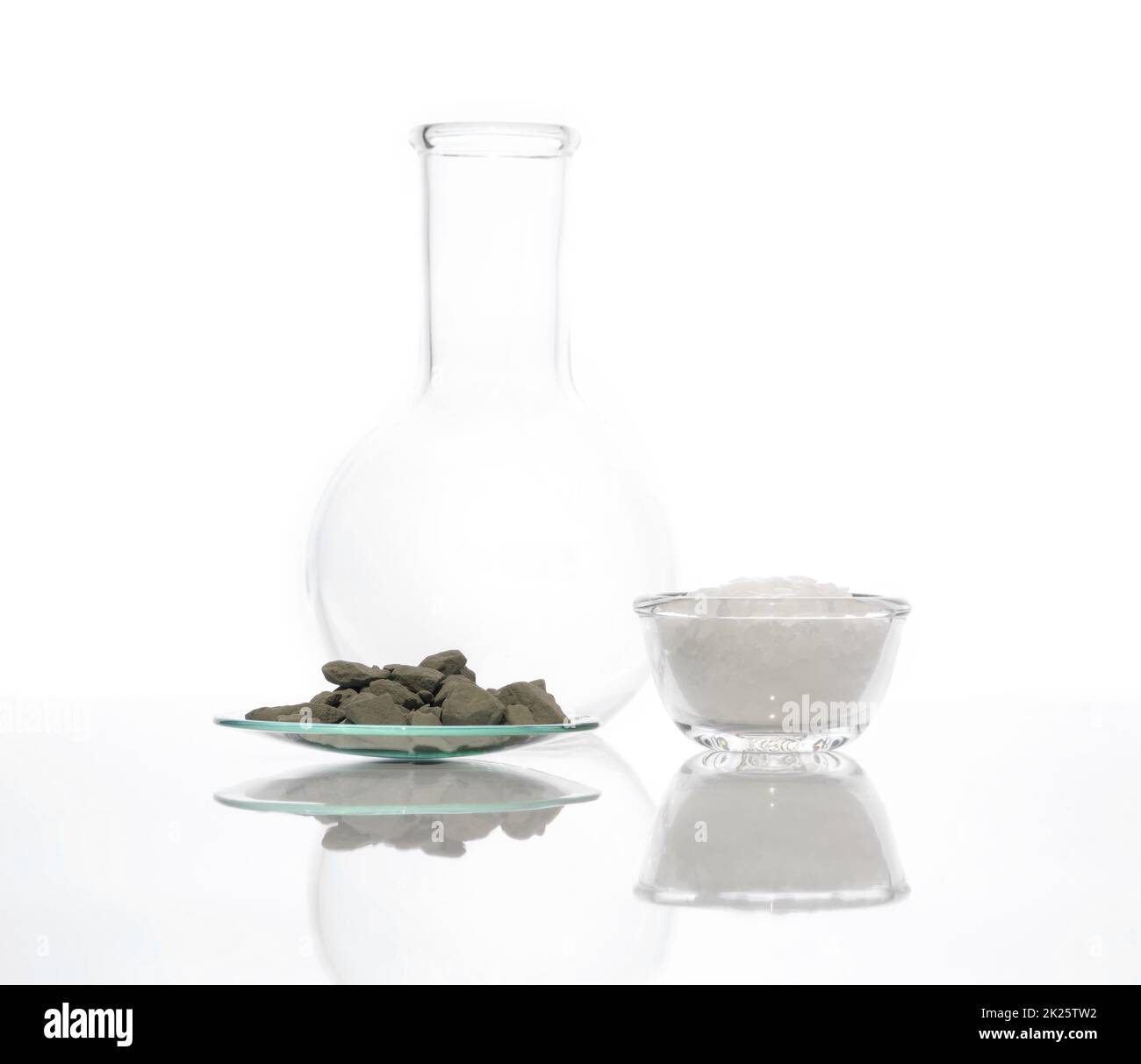 Aluminium powder in Chemical Watch Glass place next to Cetyl esters wax ...