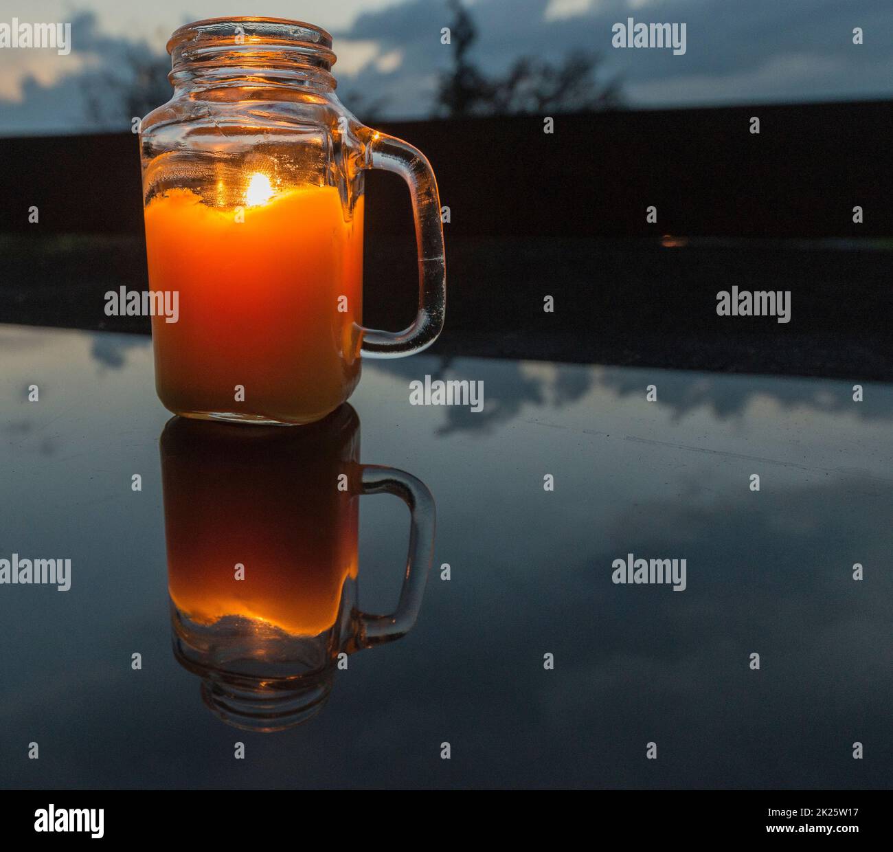 a candlelight outside Stock Photo - Alamy