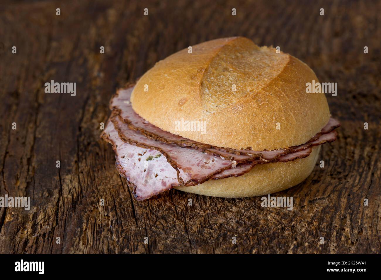 bavarian meat loaf bun Stock Photo - Alamy