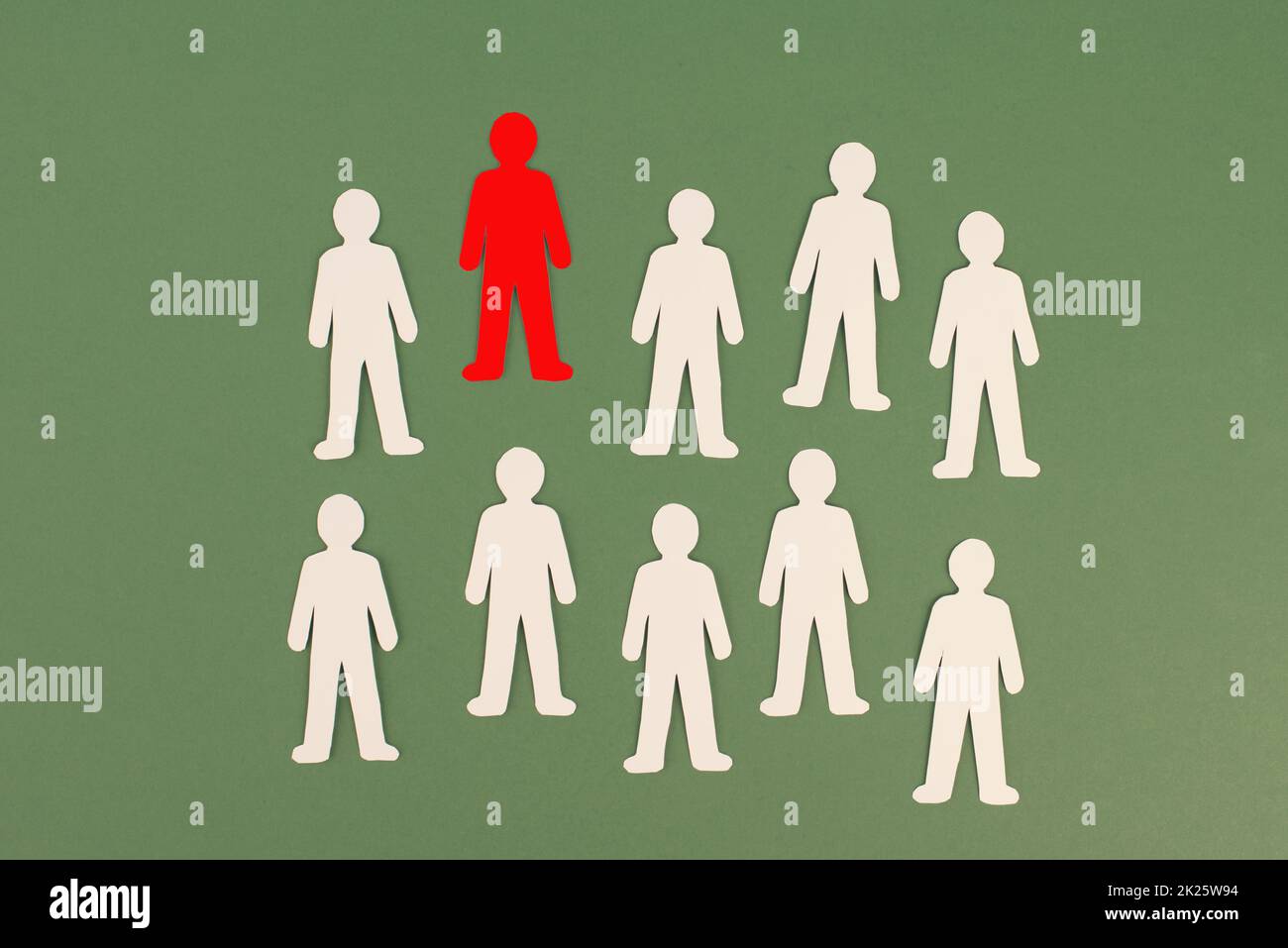 Group of people, one person is standing out from the crowd, concept ...