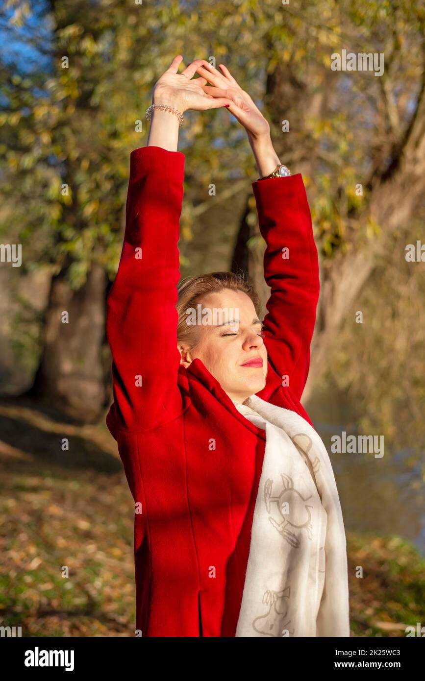 Relaxed beautiful young woman enjoying hi-res stock photography and images - Alamy