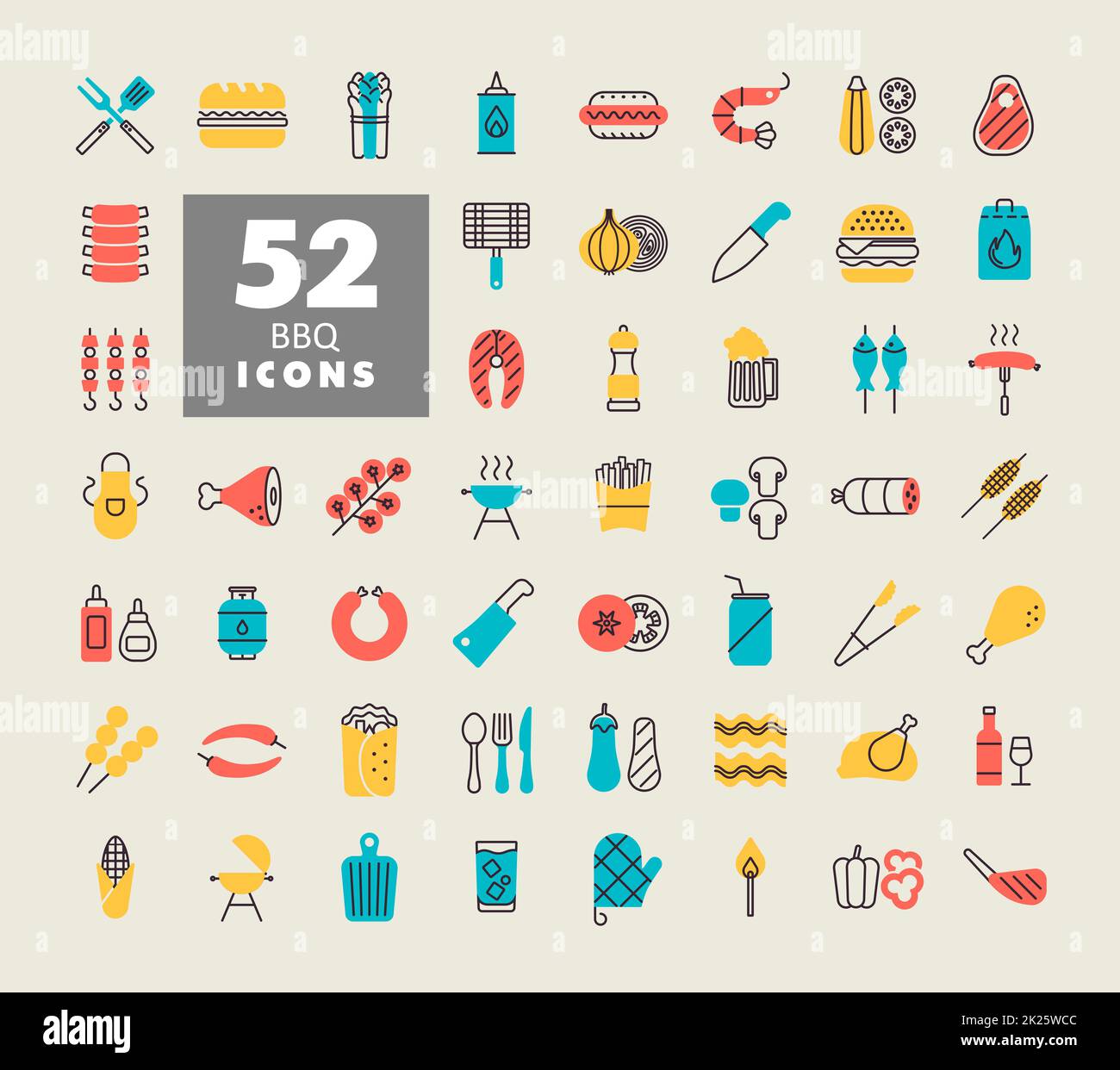 Grill icon hi-res stock photography and images - Alamy