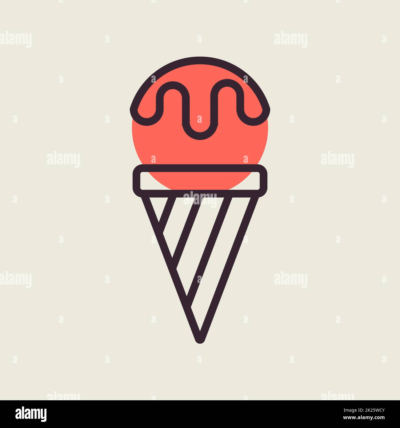 Ice Cream vector icon. Fast food sign Stock Photo - Alamy