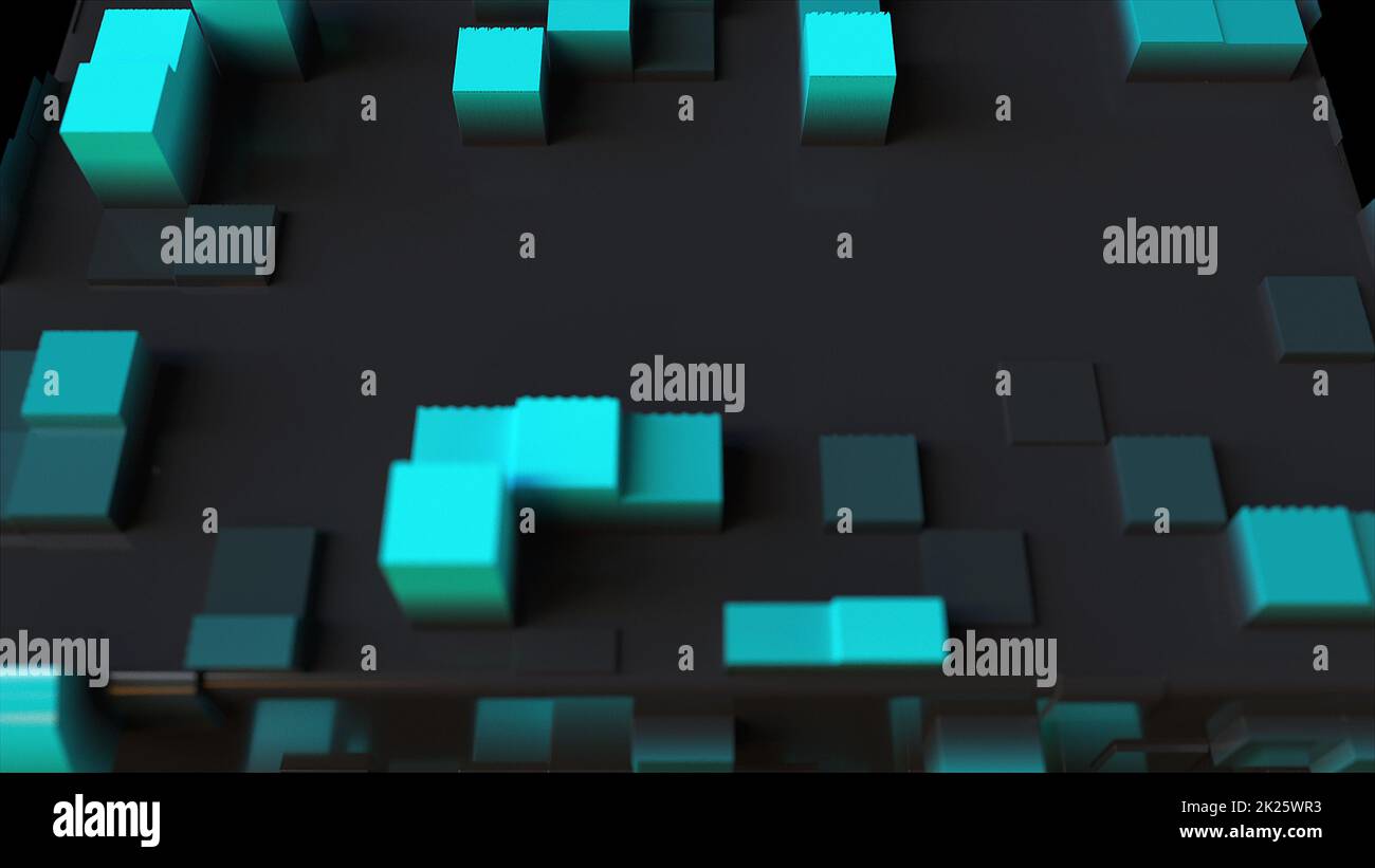 Composition from digital cubes Stock Photo - Alamy