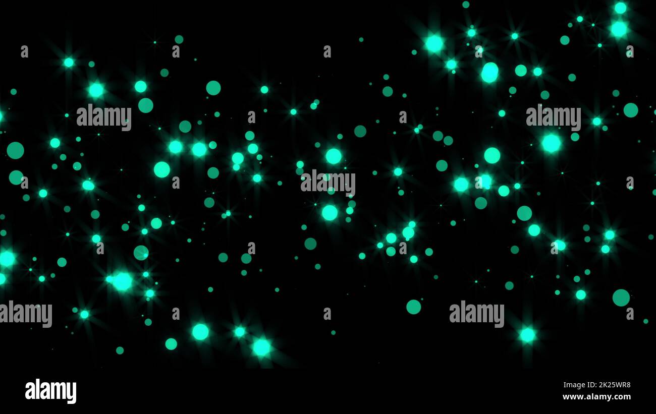 Abstract bright glitter particles in space, computer generated abstract background, 3D rendering ...