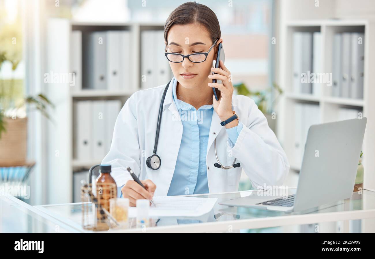 Telehealth woman doctor phone call, healthcare talking and medical ...