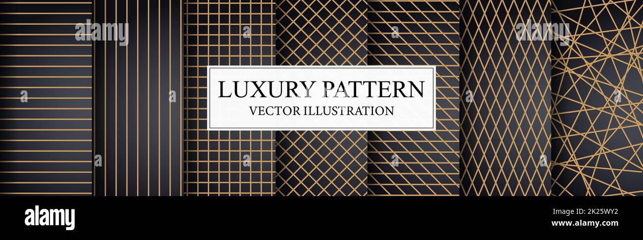 Set of 7 Piece Luxury Pattern Backgrounds - Vector Stock Photo - Alamy