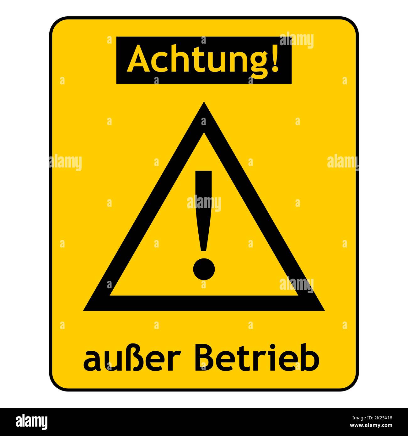 Out of service sign in German Stock Photo - Alamy