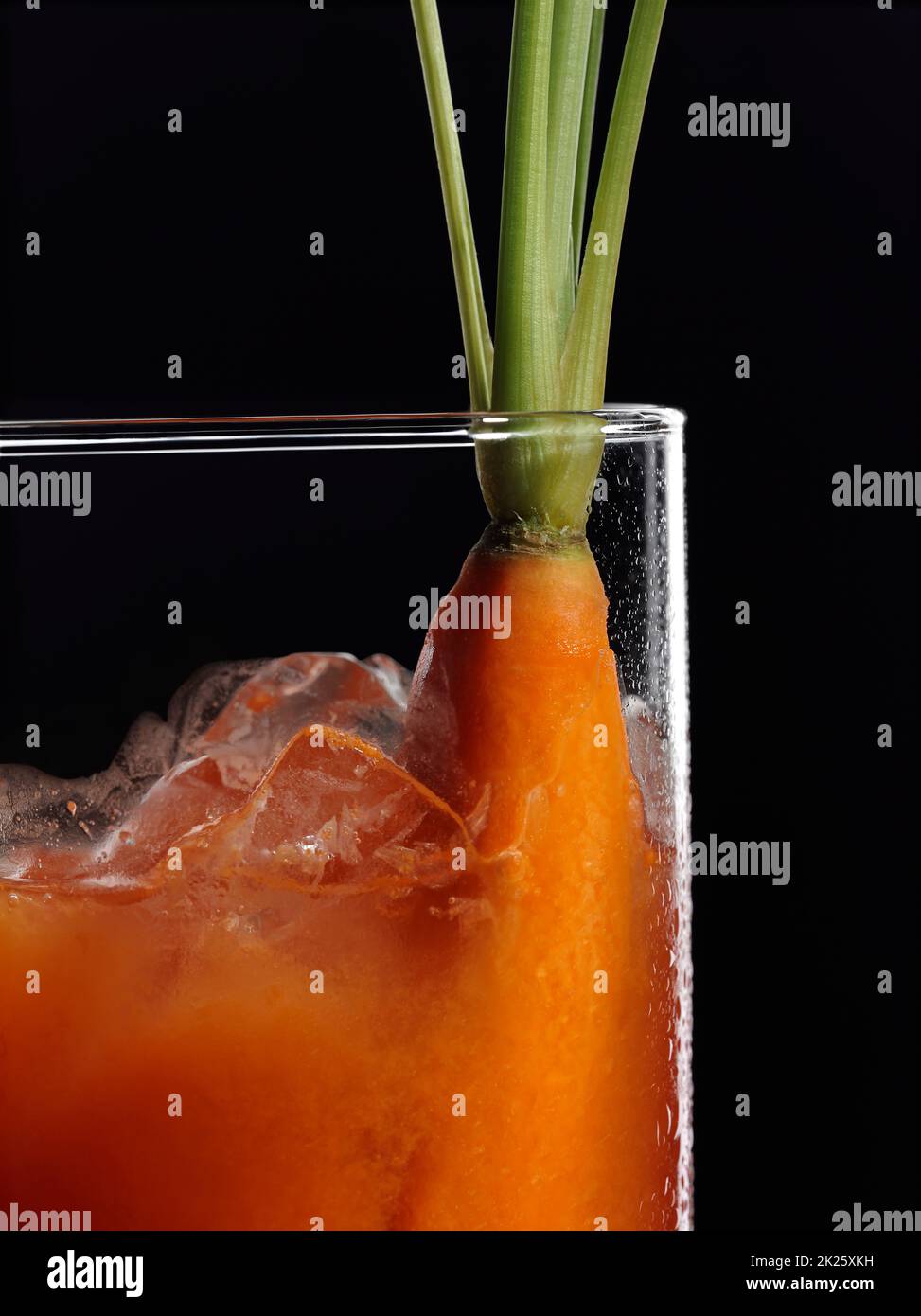 Carrot Juice on Ice Stock Photo - Alamy