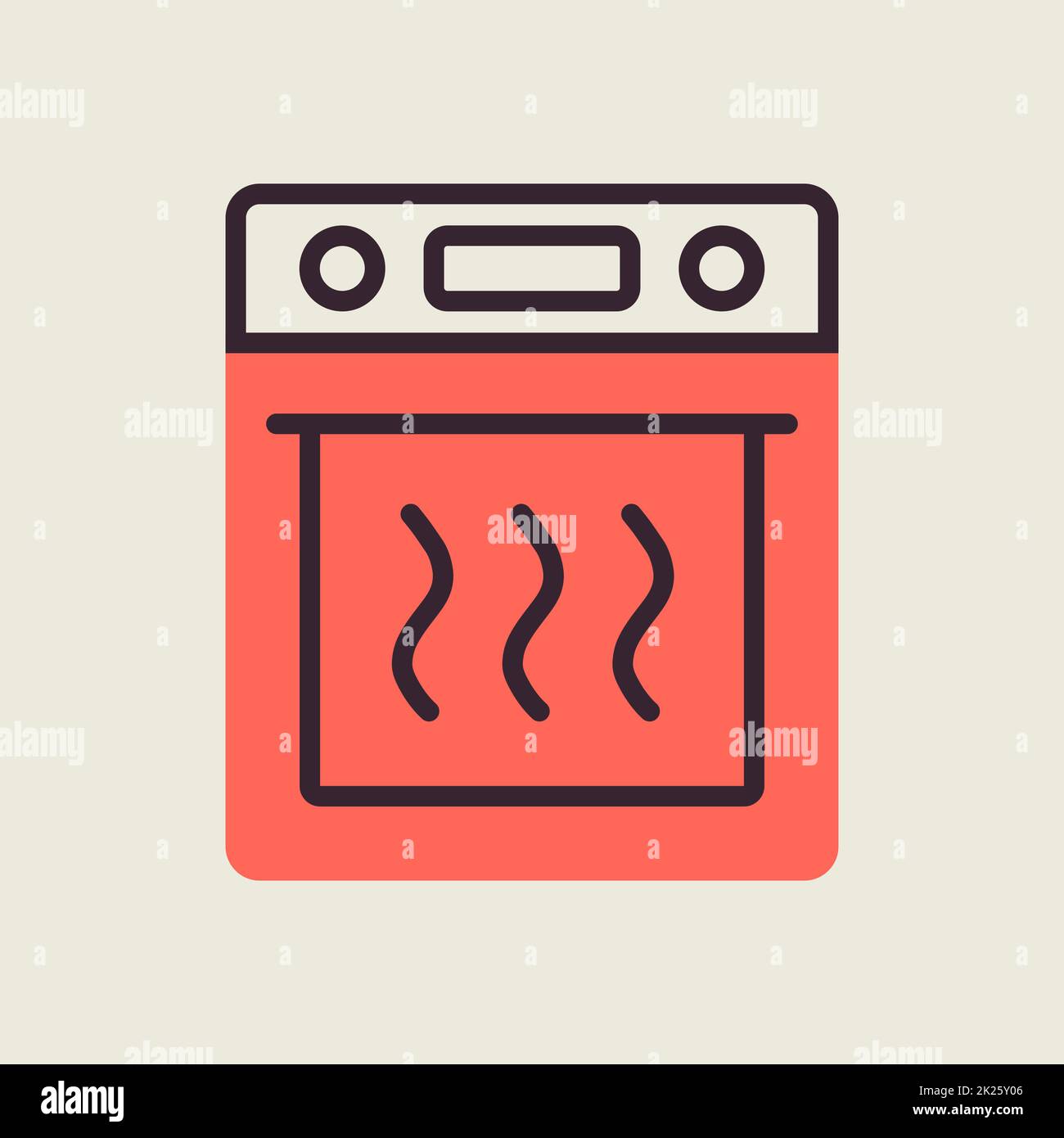Electric oven vector kitchen icon Stock Photo - Alamy