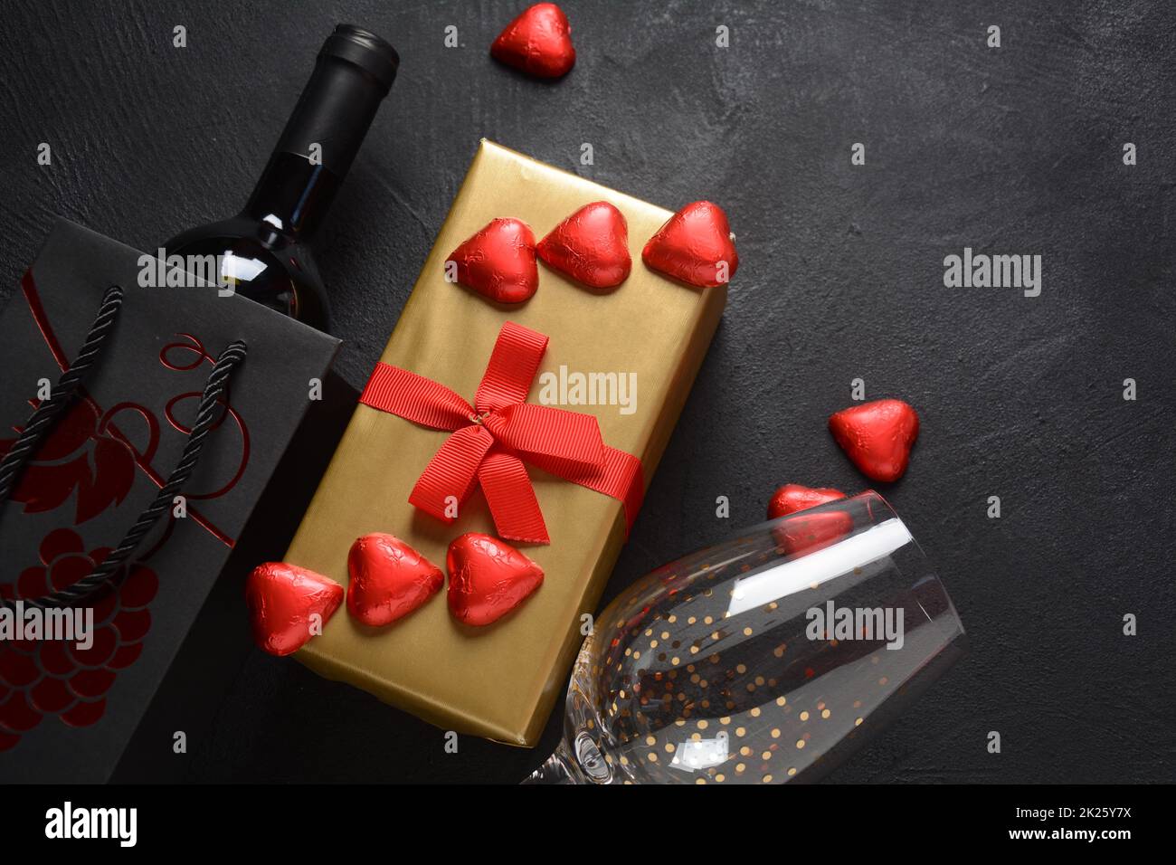 Love concept for Valentines day with sweet and romantic moment. The red ...