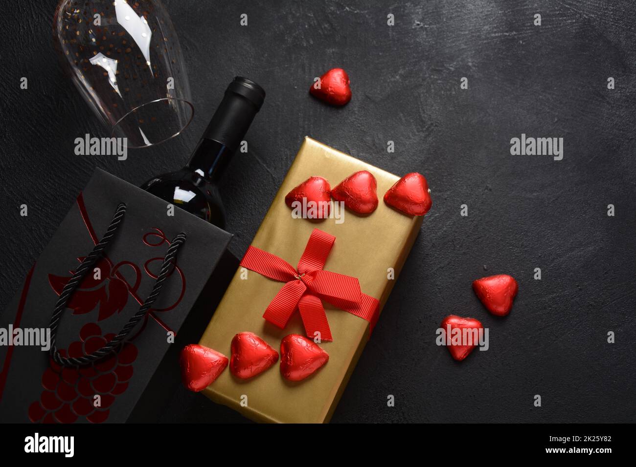 Love concept for Valentines day with sweet and romantic moment. The red ...