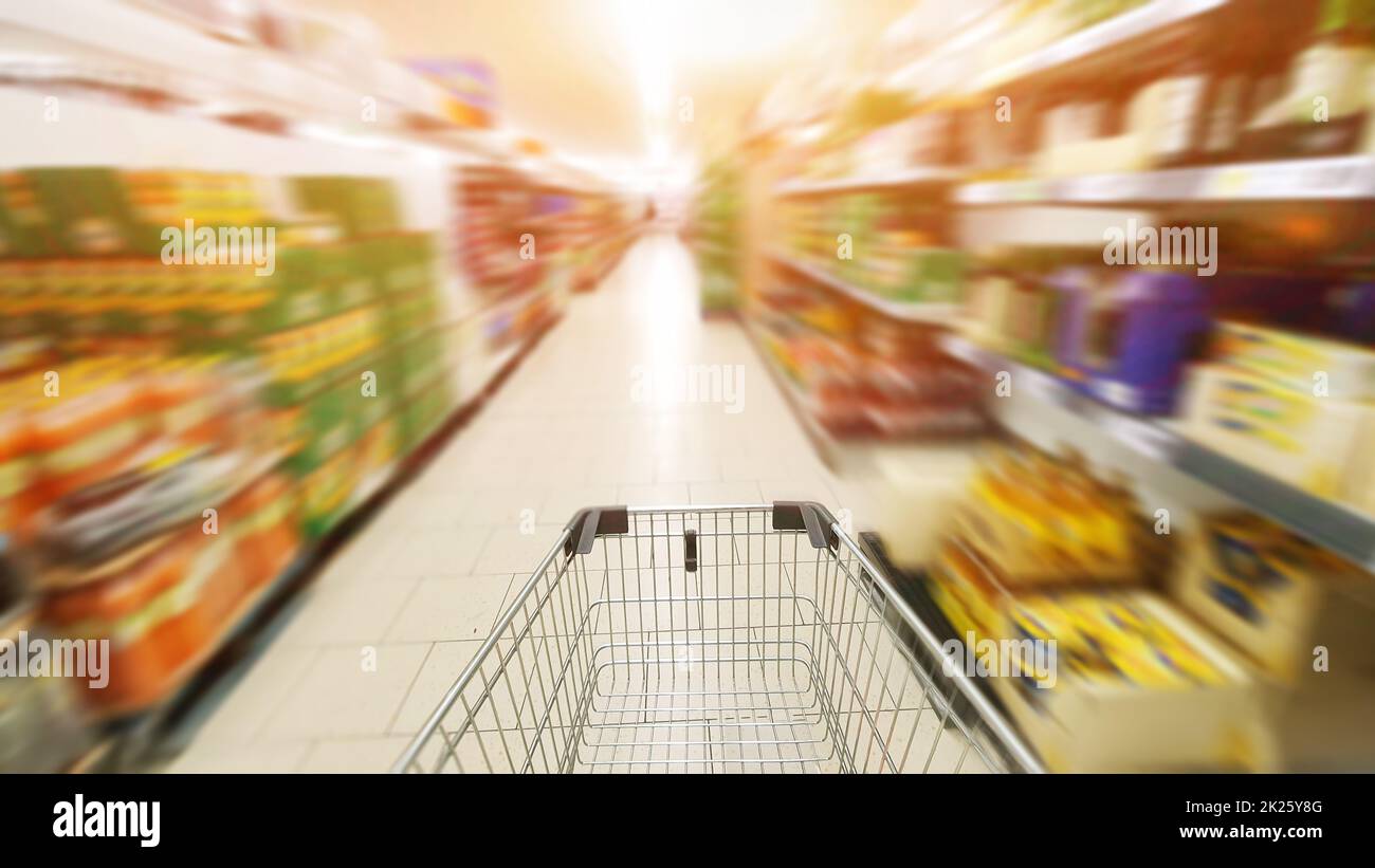 Supermarket motion blur Stock Photo - Alamy