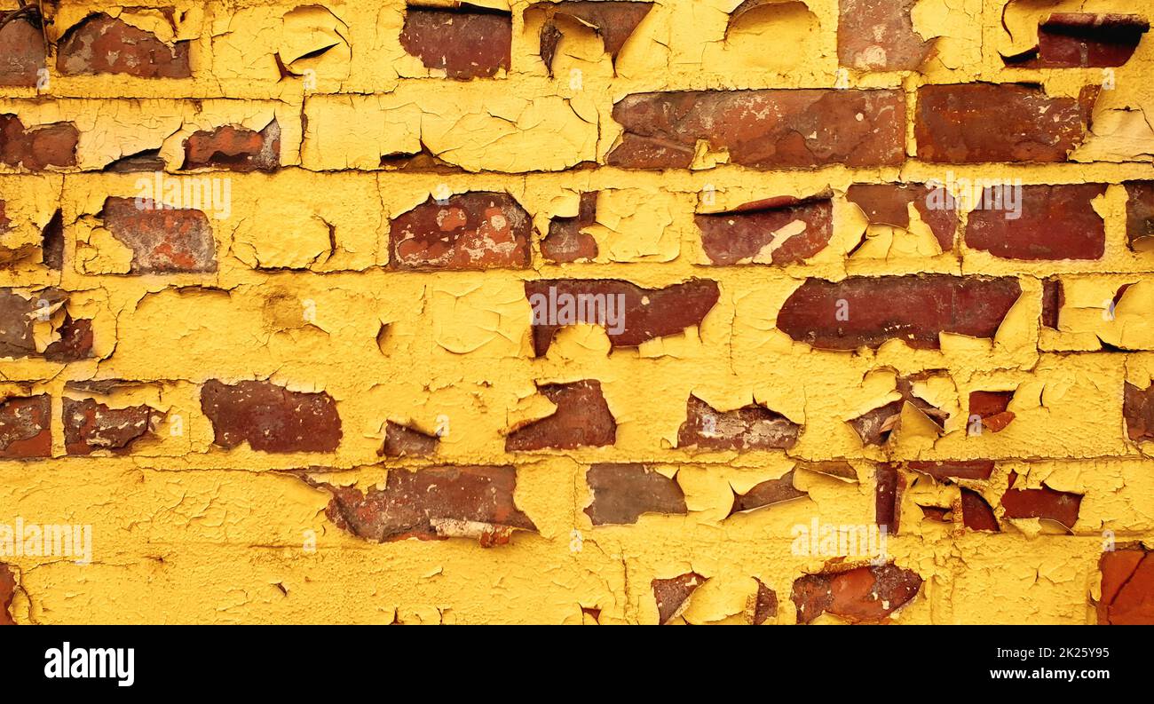 old yellow brick wall Stock Photo - Alamy