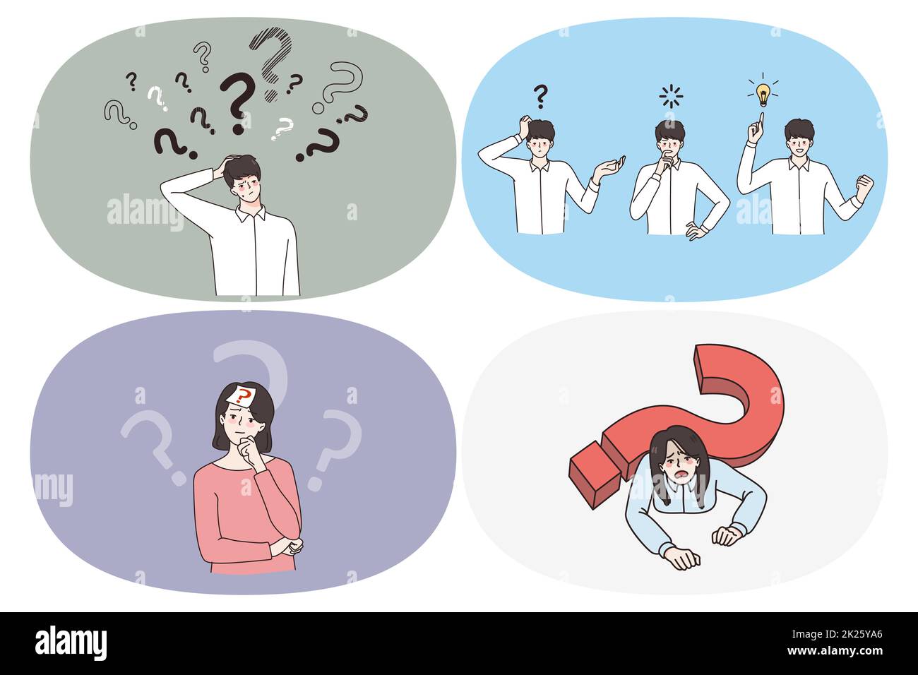 Frustration doubt and thinking concept Stock Photo - Alamy